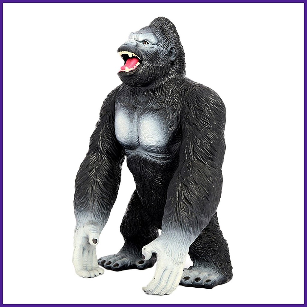 Gorilla Action Figure Roaring Gorilla ของเล่นและรูปสัตว์ป่าสัตว์ป่า ...