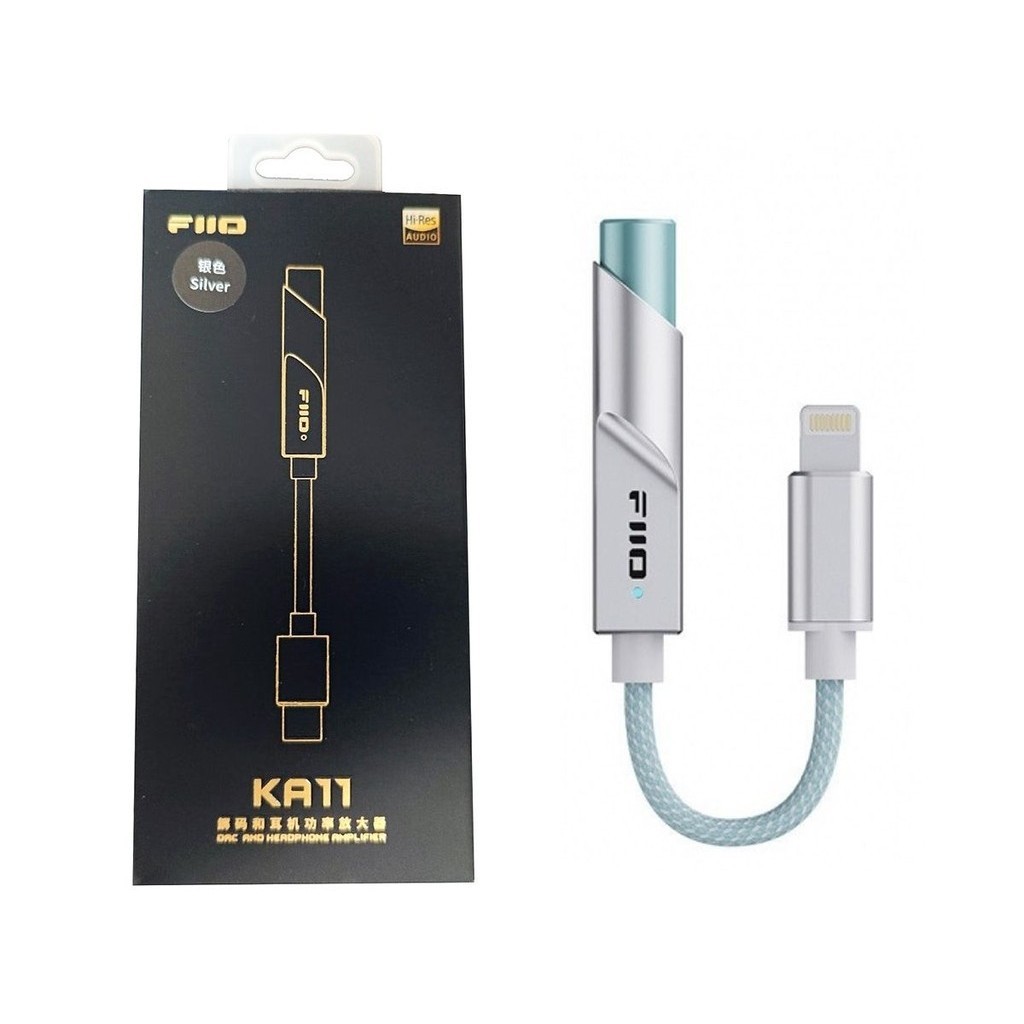 FiiO KA11 DAC and Headphone Amplifier (Silver) for iPhone,PC,Mac ...
