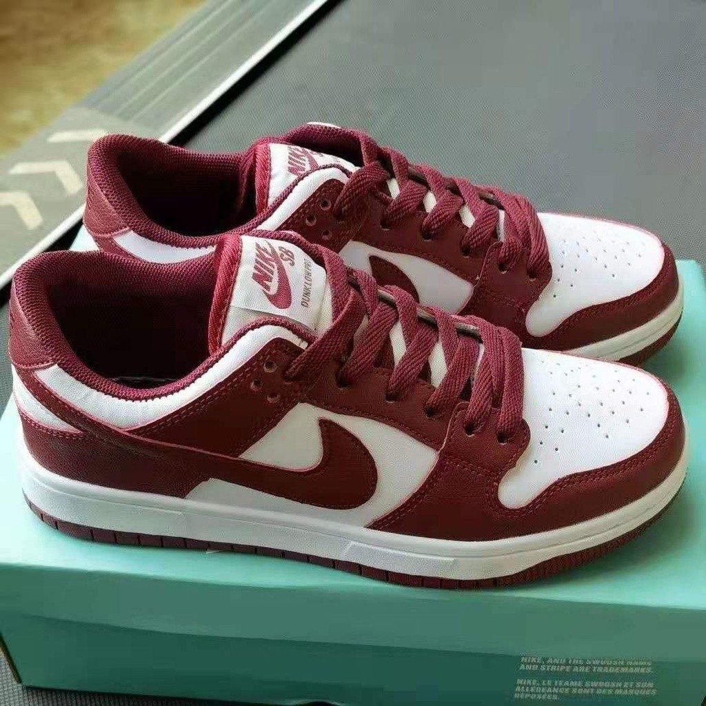 สไตล์ใหม่ sb dunk Low-Cut Wine Red รองเท้าผ้าใบอินเทรนด์รองเท้าคู่ ...