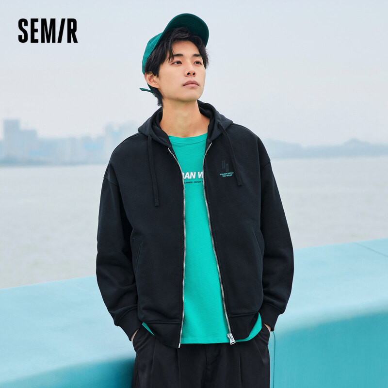 Semir Men Spring Daily Jacket Simple Loose Hood Casual Coat Unisex ...