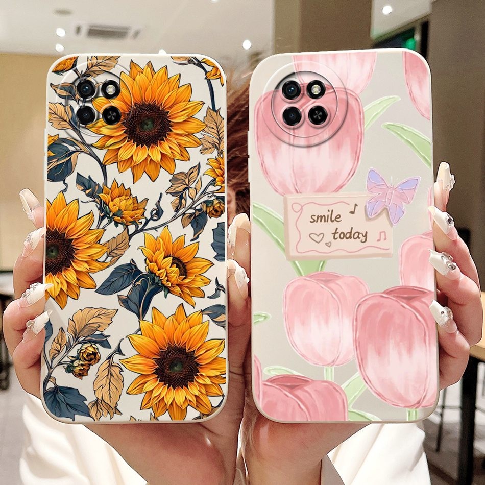 สําหรับ Itel S23 S23 + S681LN S665L สวย Tulip ดอกทานตะวันผีเสื้อปลอก ...