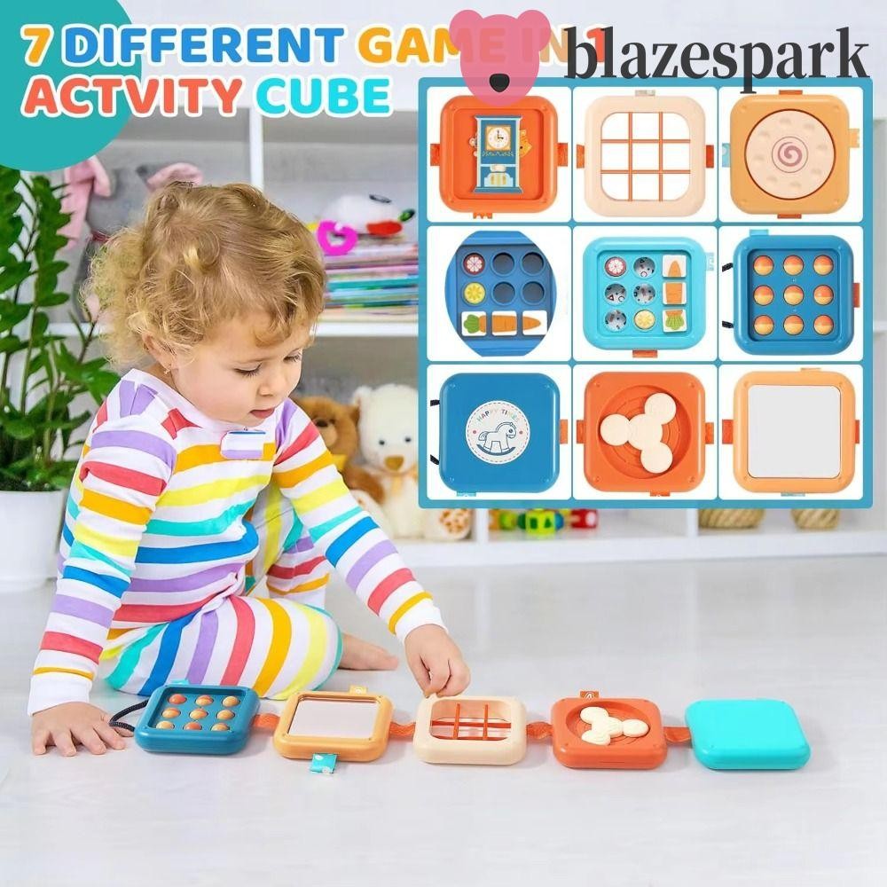 Blazespark Busy Cube ของเล่น, ปริศนาพับมัลติฟังก์ชั่ซ้อนของเล่น, Busy Stacking ของเล่นพร้อมกระจก ...