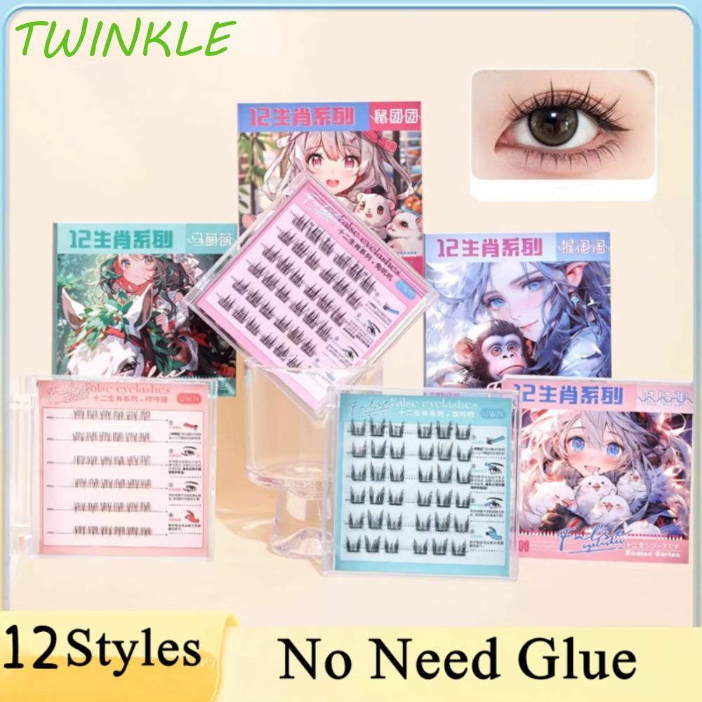 Twinkle1 Self-กาวLash Clusters,DIY Wispyกาวขนตาปลอม,หวานReusable Extensionมังงะกาวฟรีปลอมขนตาสาว ...