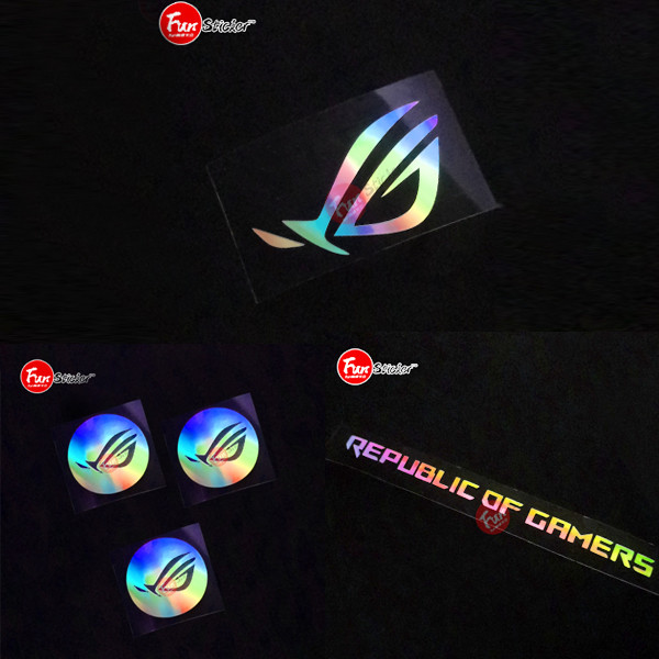 สติ๊กเกอร์ รูปแบบใหม่ Asus ROG Player Country Logo สติ๊กเกอร์เลเซอร์ ...