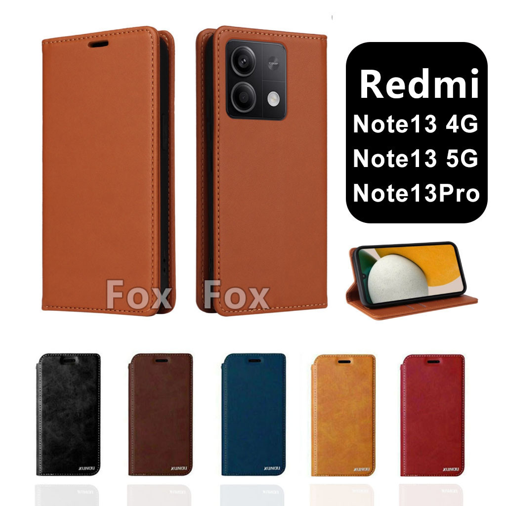 เคสฝาพับ ล็อคได้ Redmi A3 Redmi Note13 Note13Pro 13C 12 12C Note12 4G/5G Note12 Pro เคส แม่เหล็ก ...