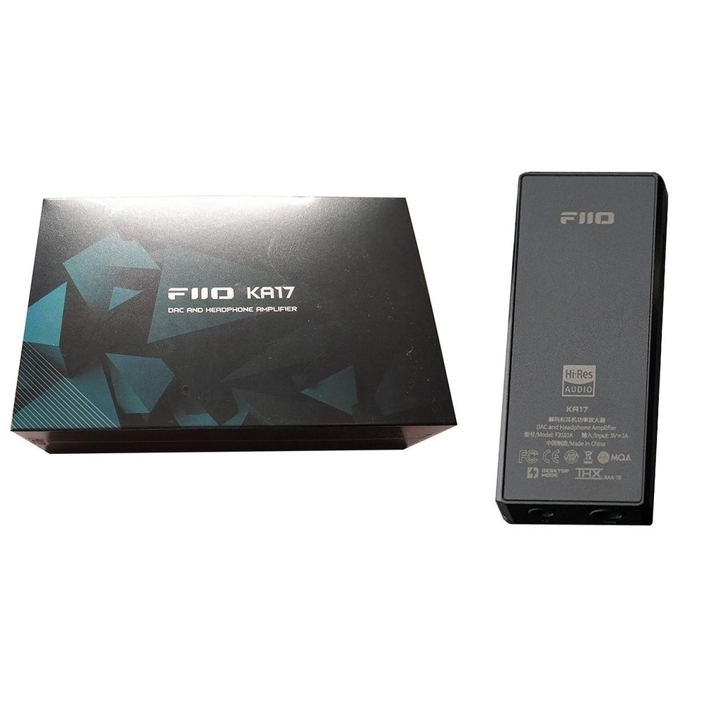 FiiO KA17 DAC and Headphone Amplifier (Black) - 3.5mm+4.4mm Dual Output ...
