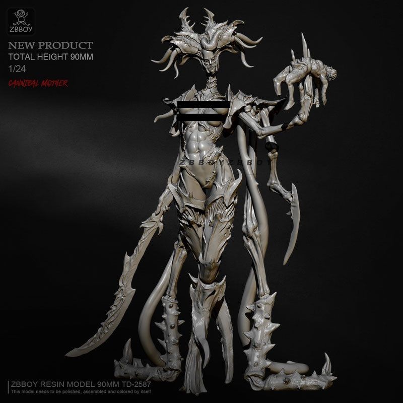 H75mm 1/24 ZBBOY โมเดลทหาร แม่ Ogre เรซิ่น สีขาว รุ่น TD-2587 | Shopee ...