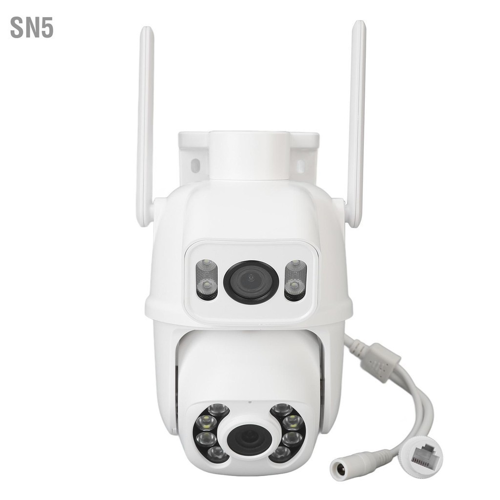 SN5 กล้องรักษาความปลอดภัย WiFi เลนส์คู่ 6MP Night Vision HD 110-240V การตรวจจับการเคลื่อนไหว ...