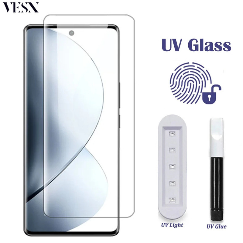 ฟิล์มกระจกกาว UV รุ่นใหม่ล่าสุด แบบจอโค้ง VIVO V40 V30 V30E V29 V27 V25 V23 Pro 4G 5G 2024 ...