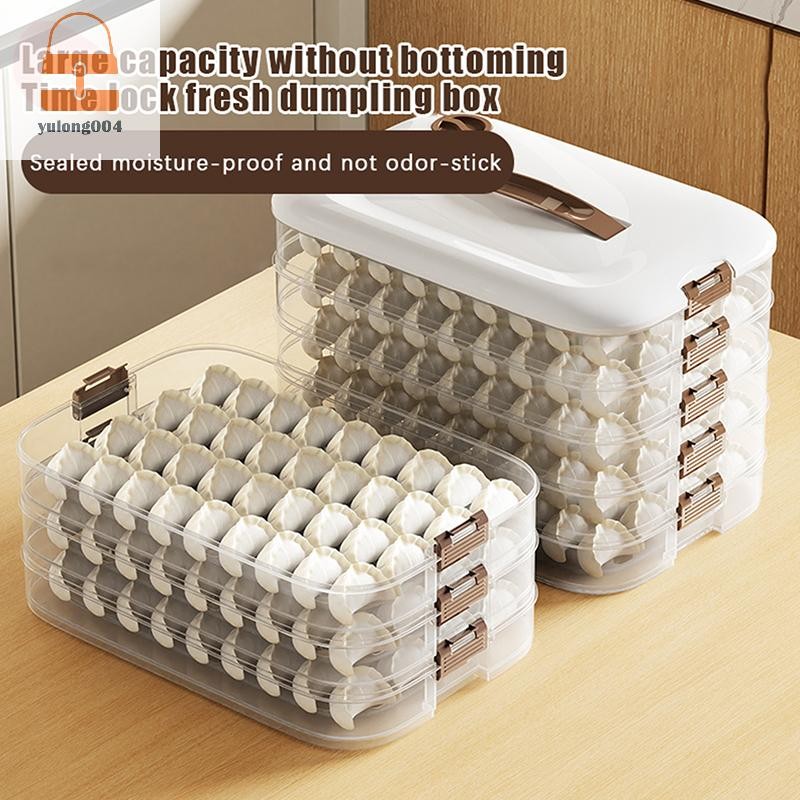 [PE] Multilayer Dumpling Box อาหารในครัวเรือนไข่กล่องแช่แข็ง Wonton ...