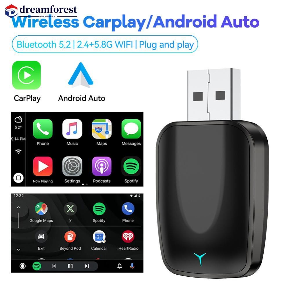 DFS Car 2 In 1 Wireless Carplay AI Box Android Auto Plug And Play ...