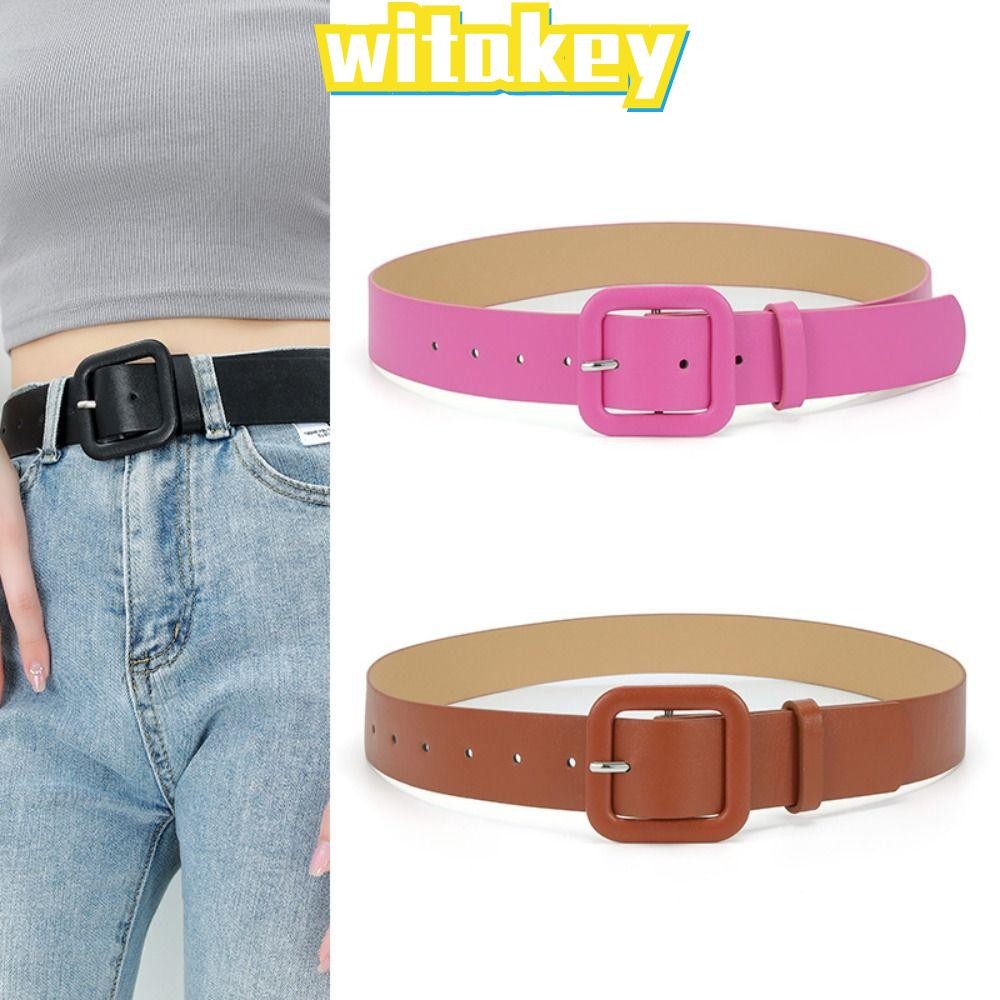Witakey เข็มขัดหนังผู้หญิงลําลองวินเทจสายเอวบาง | Shopee Thailand
