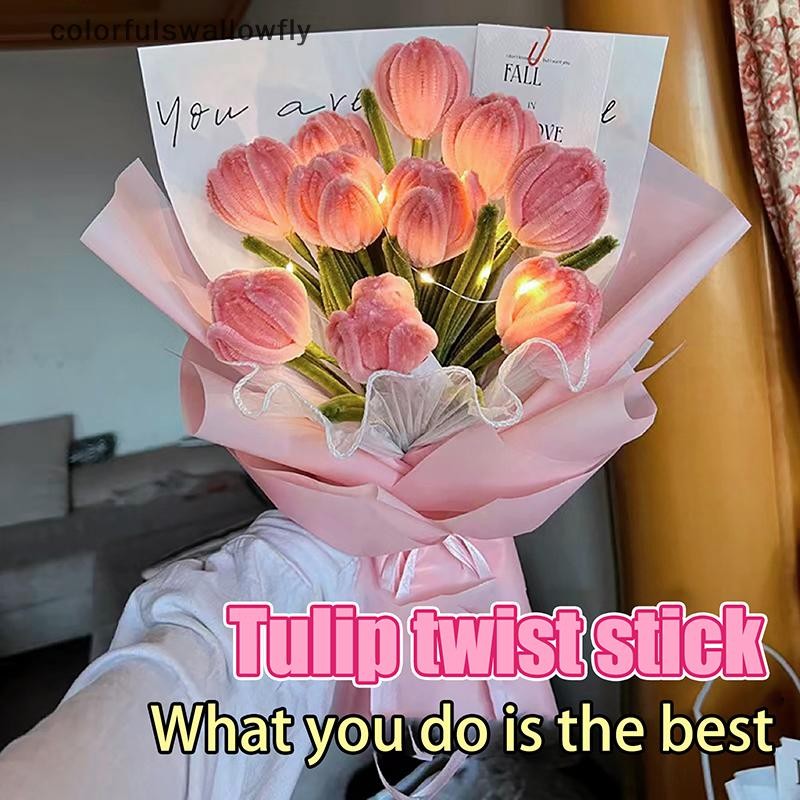 สีสันswallowfly 1 ชุดวาเลนไทน์วันเกิด Handmade ของขวัญบิดบาร์ Stem ท่อ Macaron สี Fuzzy ลวด DIY ...