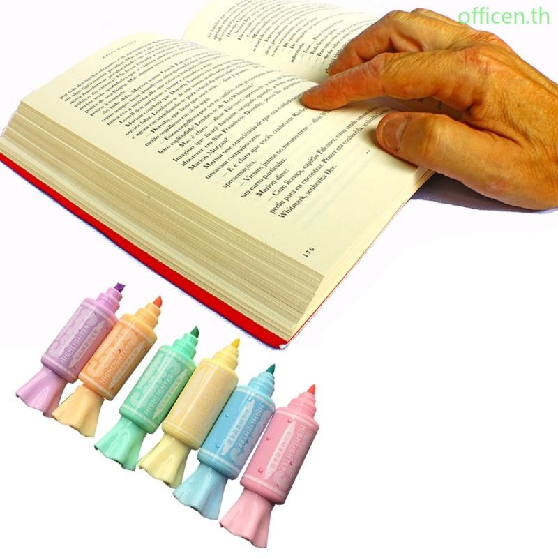 Cen 6 ชิ้น Double End Candy รูป Highlighter ชุดหมึกเรืองแสงศิลปินวาดภาพ ...