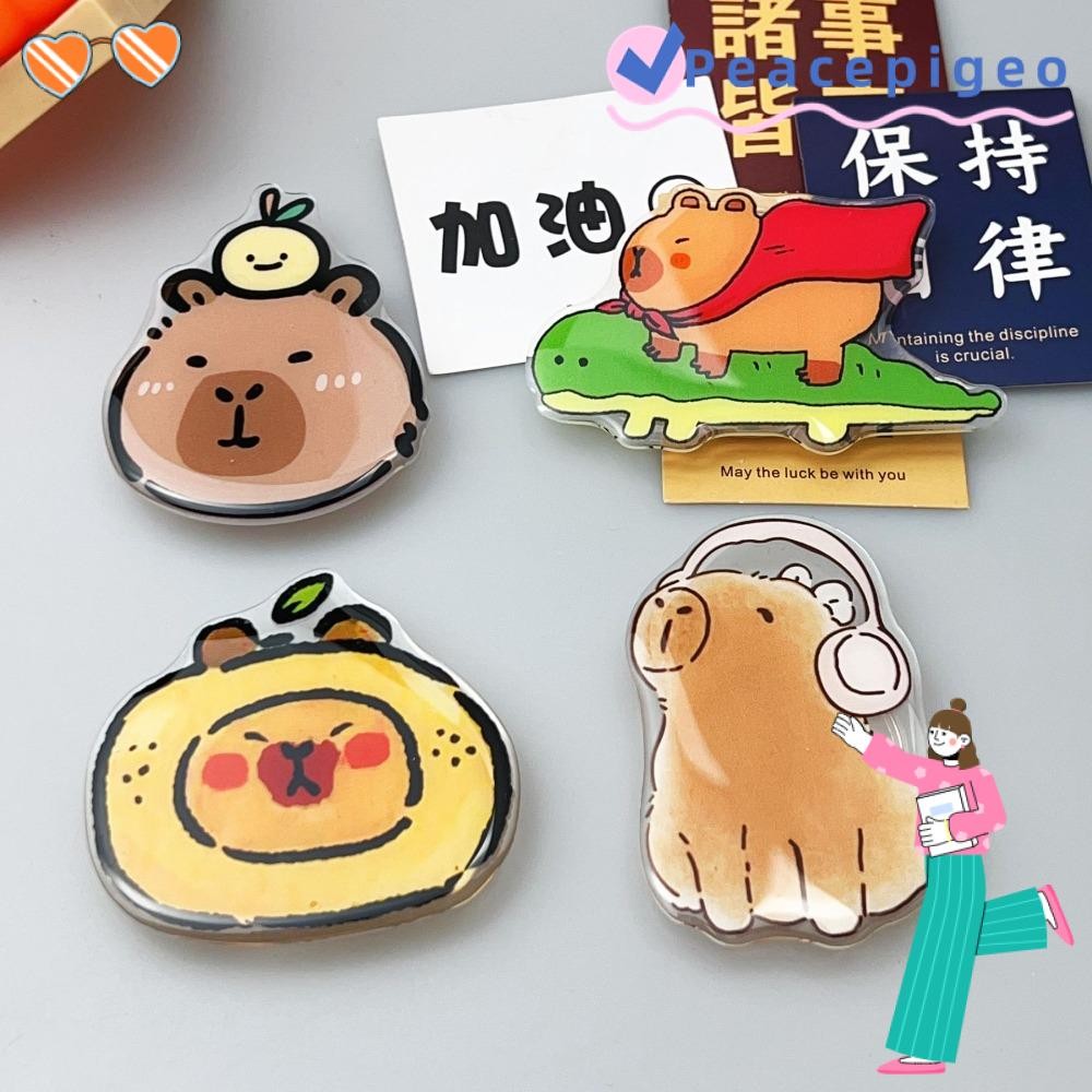 Peacepigeo Capybara ที่วางโทรศัพท์, ที่วางแหวนโทรศัพท์นิ้วพับได้แบบพับเก็บได้, โทรศัพท์ขาตั้ง ...