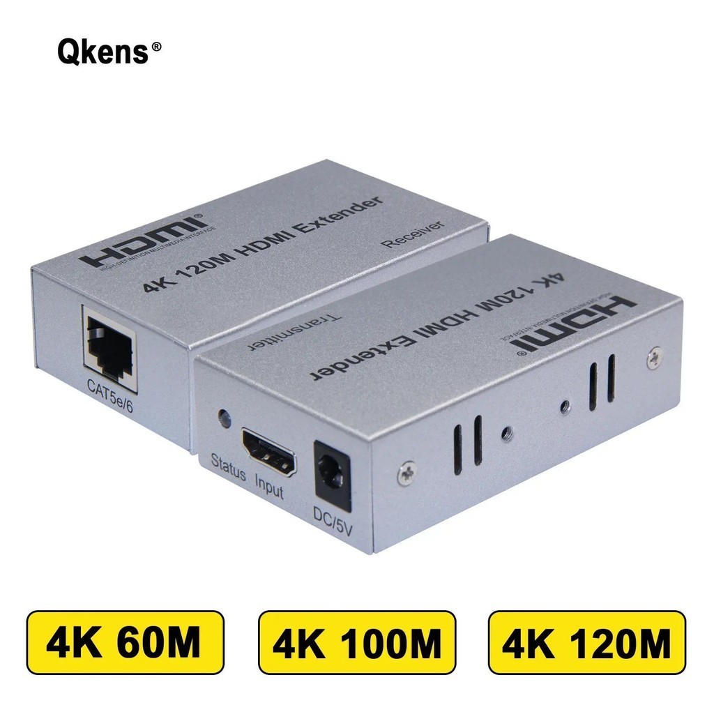 4k 60M 100M 120M HDMI Extender ถึง RJ45 Cat5e Cat6 สาย Video Converter ...