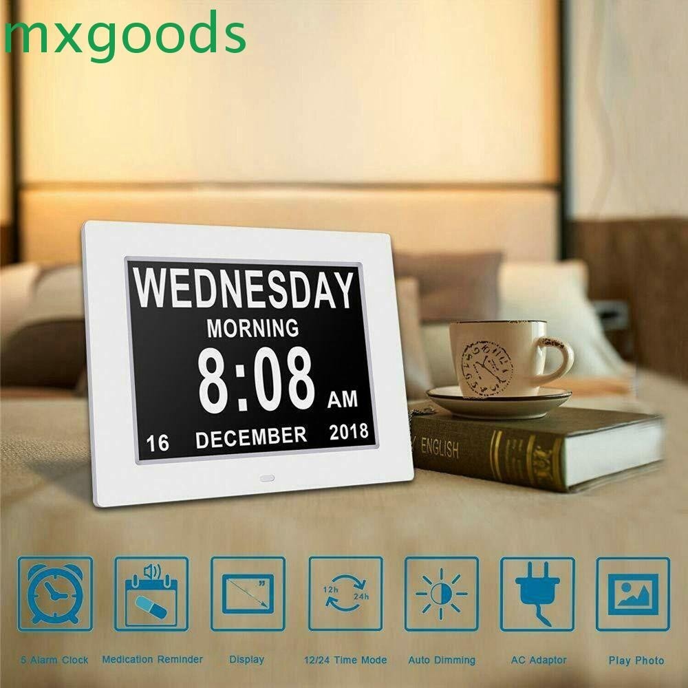 Mxgoods นาฬิกาปลุกดิจิทัล หน้าจอ LCD ลายตัวอักษร ขนาดใหญ่ | Shopee Thailand