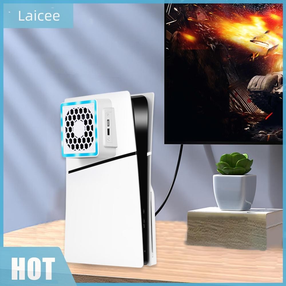 [Laicee.th] พัดลมระบายความร้อน พร้อมไฟ LED 2 พอร์ต USB สําหรับ PS5 SLIM | Shopee Thailand