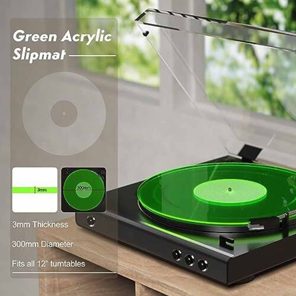 Turntable Mat Record Platter Slipmat Acrylic Record Player Turntables Antistatic | Shopee Thailand