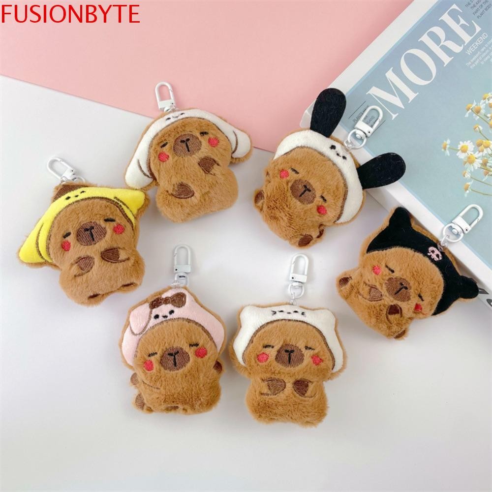 Fusionbyte Capybara ตุ๊กตากระเป๋าจี้, Squeak Kuromi Capybara ตุ๊กตาของเล่นพวงกุญแจ Pochacco ตลก ...