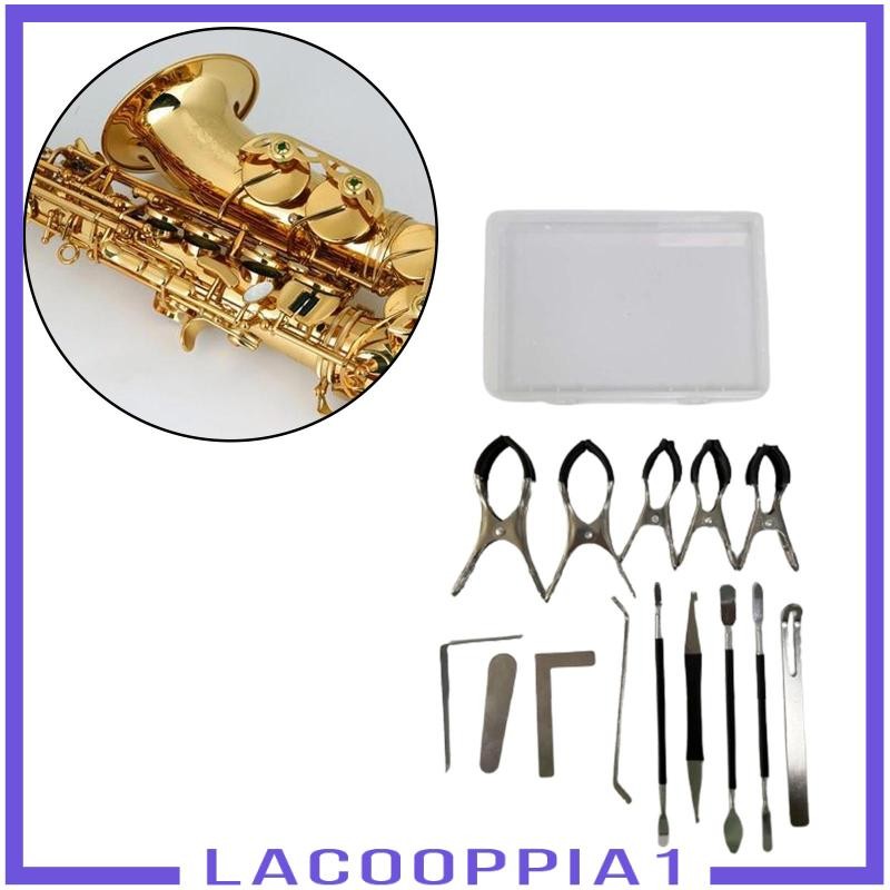 [Lacooppia1] ชุดเครื่องมือซ่อมแซมแซ็กโซโฟน 14x Sax Pad Leveling ...