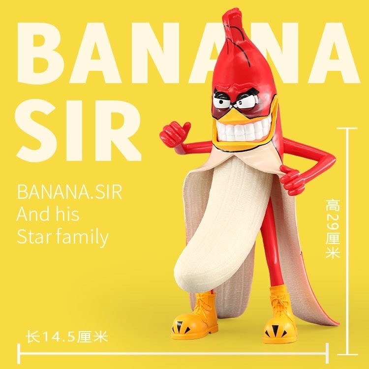 แฟชั่นเล่น headplay สวมรอย Mr. Banana Evil Banana Man Handed Model Gift ...