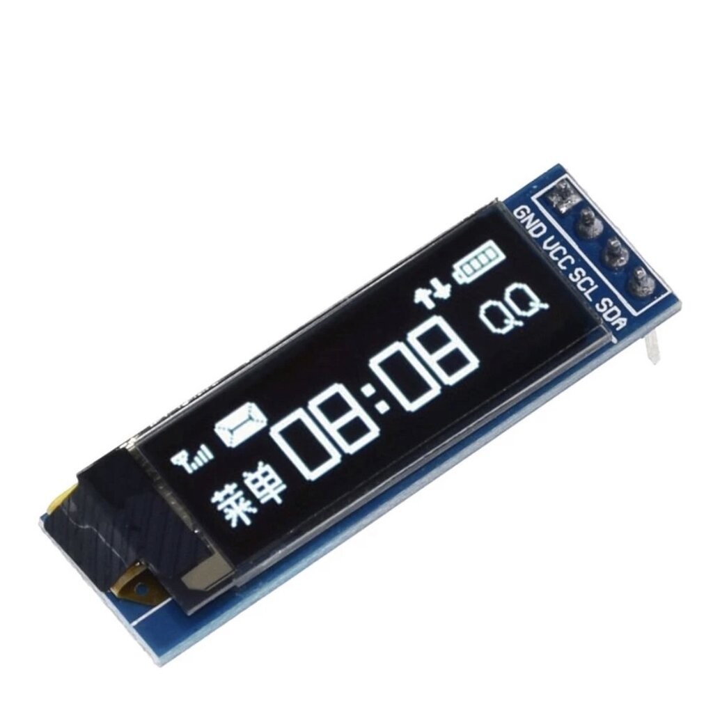 OLED 0.91 inch OLED LCD จอ OLED 128x32 แบบ I2C ขนาด 0.91 นิ้ว สีขาว ...