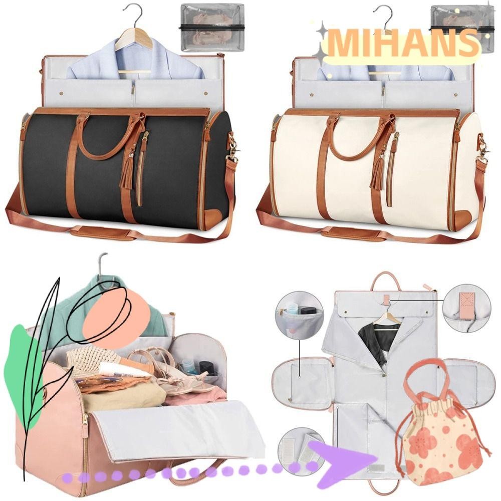 Mih กระเป๋าเดินทาง หนัง PU พับได้ ความจุขนาดใหญ่ | Shopee Thailand