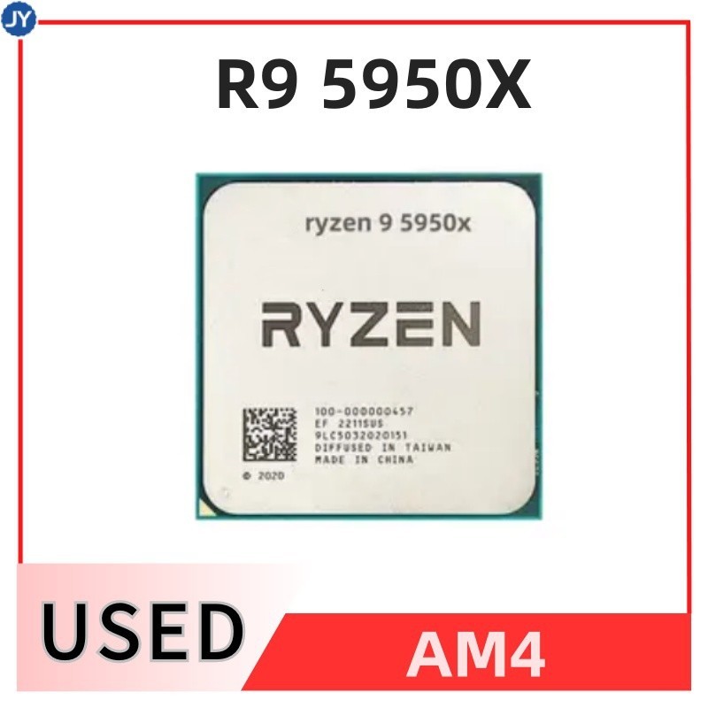 โปรเซสเซอร์ CPU R9 5950X 3.4 GHz 16 Cores 32 Threads 7NM L3=64M 100-000000059 ซ็อกเก็ต AM4 ryzen ...