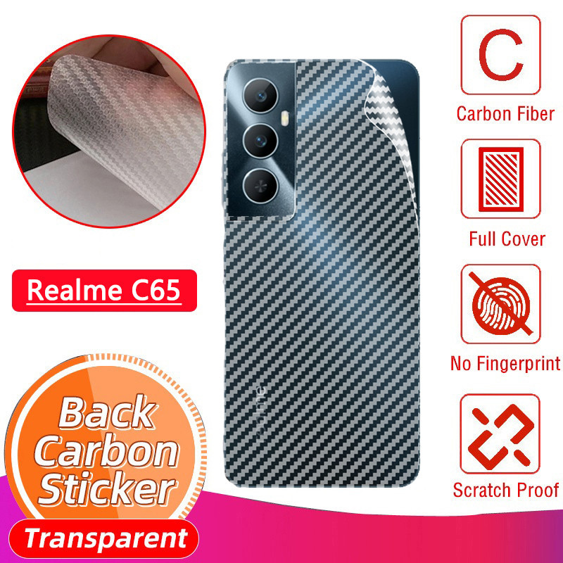 ฟิล์มกันรอยหน้าจอ คาร์บอนไฟเบอร์ ผิวด้าน 3D สําหรับ Realme C65 4G 2024 ...