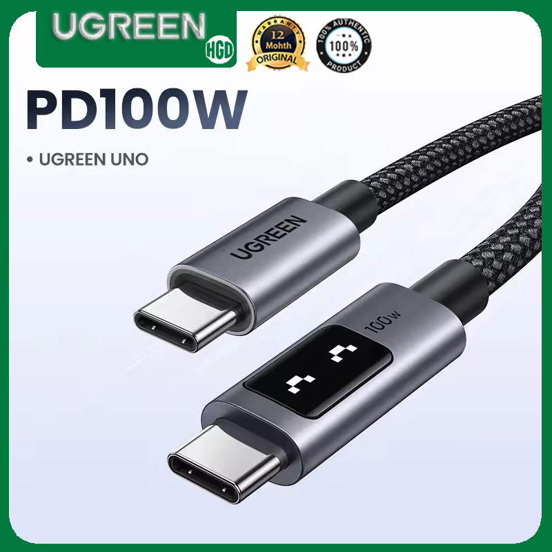 Ugreen UNO PD100W สาย USB C 1M Type C ถึง Type C Data Cord Fast Chaging ...