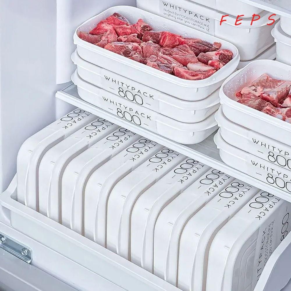 Feps 1 ชิ้นแช่แข็งกล่องเก็บ,เนื้อแช่แข็งผลไม้ผักการเก็บรักษาตู้เย็นเก็บอาหาร Crisper,เตรียมจาน ...