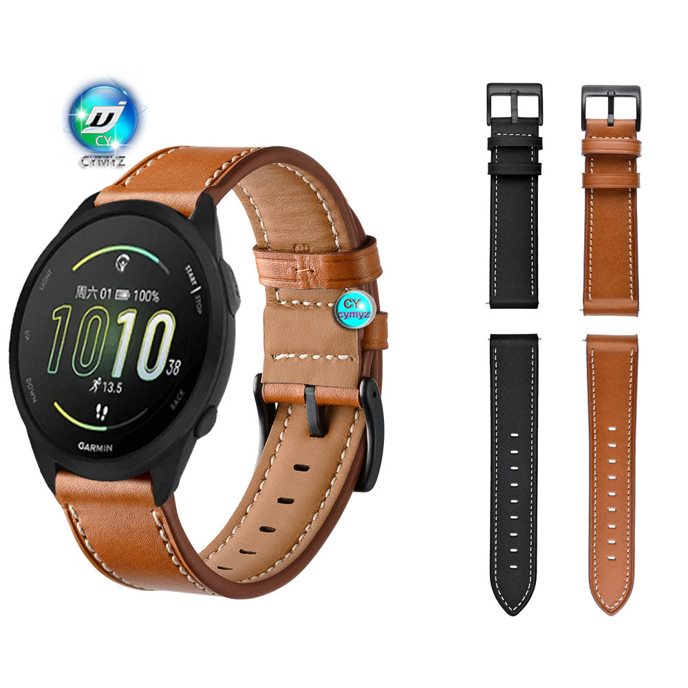 Garmin Forerunner 165 สายนาฬิกาข้อมือหนัง สําหรับ Garmin Forerunner 165 ...