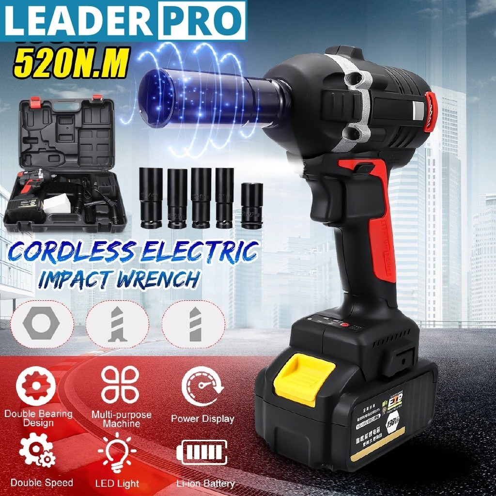 ชุดประแจมอเตอร์ไฟฟ้าไร้สาย 198VF 320NM-520N.M Li-ion | Shopee Thailand