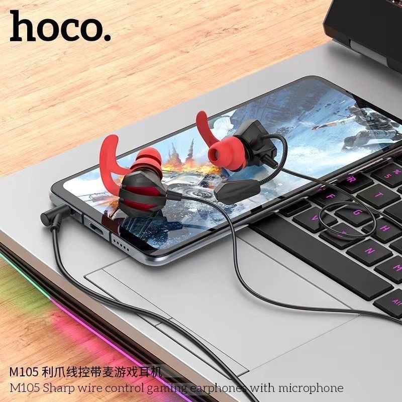Hoco M105 หูฟังเกมมิ่ง 3.5mm ไมค์ถอดแยกได้ เล่นเกมมันส์ เอฟเฟกต์ชัด ...