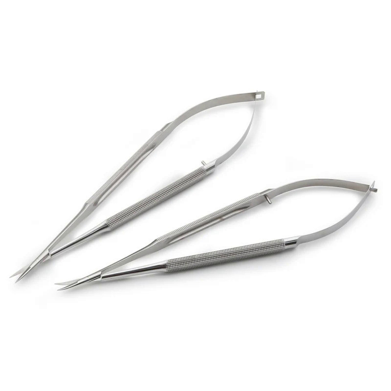 Stainless steel microsurgical scissors ophthalmic corneal scissors ...