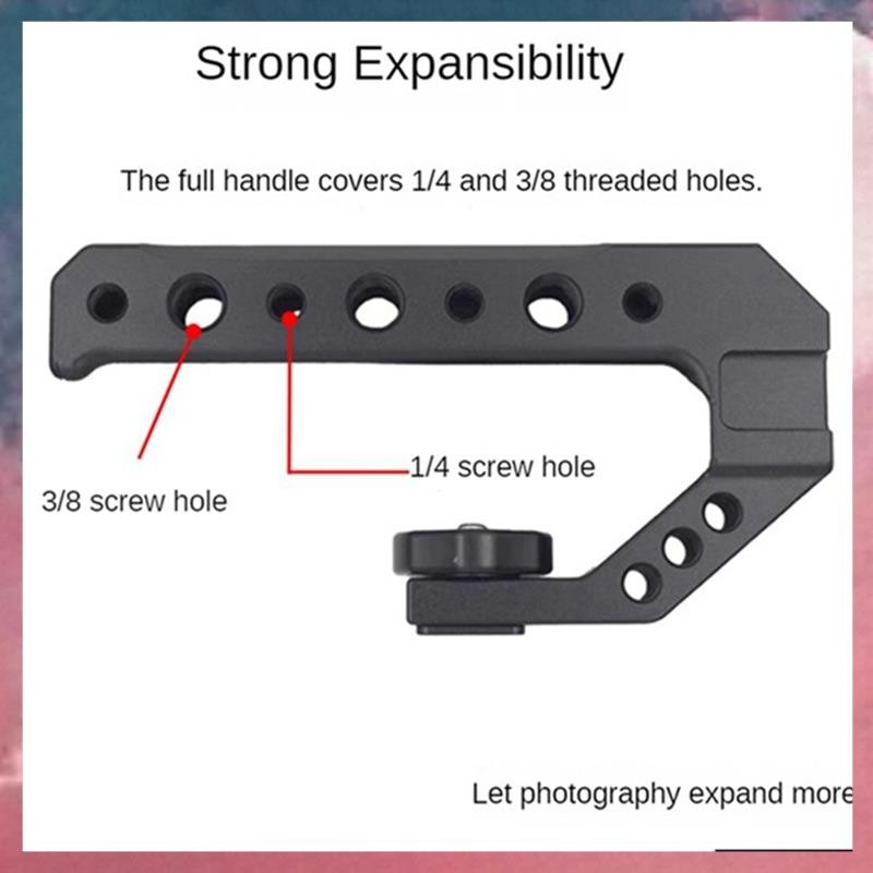 Universal DSLR กล้อง Rig Top Handle 3 เย็นรองเท้าอะแดปเตอร์สําหรับไฟ ...