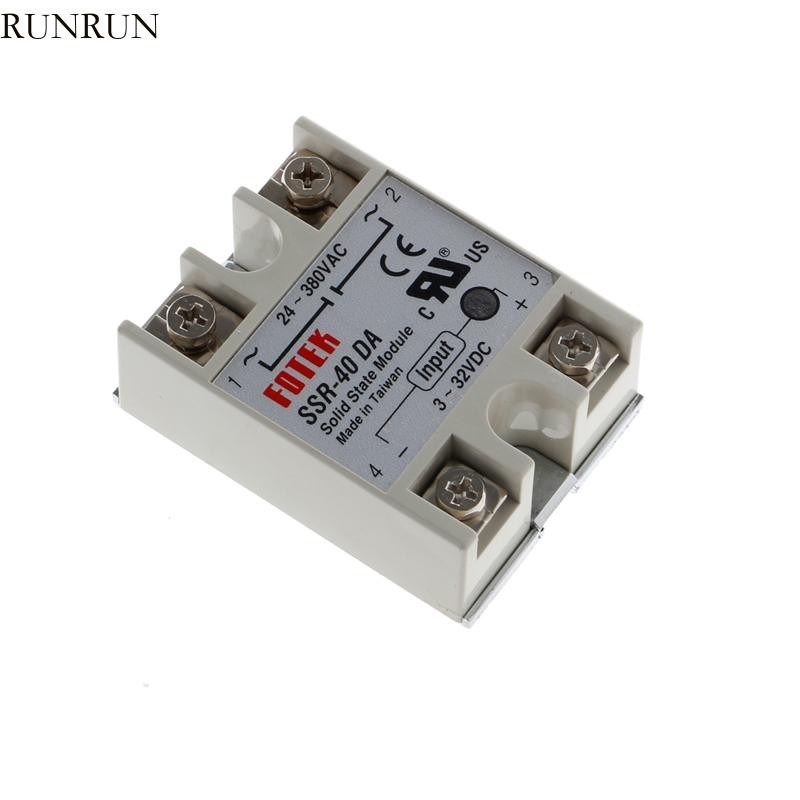 Run 24V-380V SSR-40DA 40A 3-32V DC-AC Solid State Relay โมดูลใหม่ | Shopee Thailand