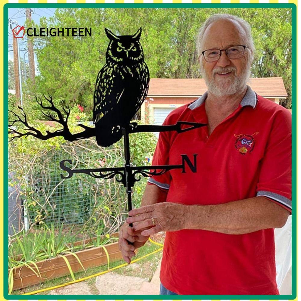 Cleighteen Weather Vane, Owl Black Wind Vane, ความคิดสร้างสรรค์หลังคาตก ...