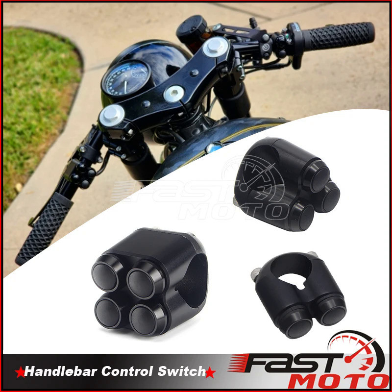 Mf 1" 25mm Custom Motorcycle Handlebar Switches Slim Push 2-4 Button ...