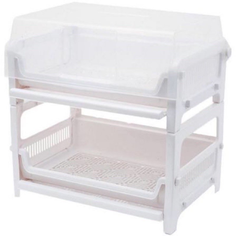 ชั้นคว่ำจาน คว่ำแก้วKEY WAY K960 2 ชั้น พลาสติก สีขาว ‼️‼️จากโรงงาน‼️‼️ | Shopee Thailand