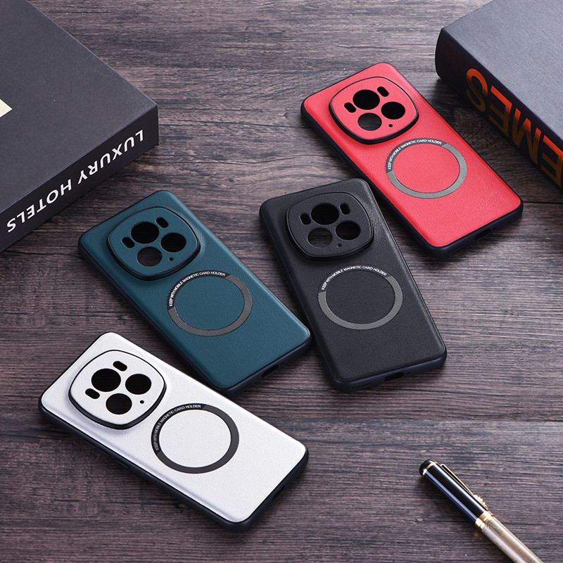 สําหรับ Honor Magic 6 Pro Case ELVEV หนัง PU คุณภาพสูง Mag - ฝาครอบ ...