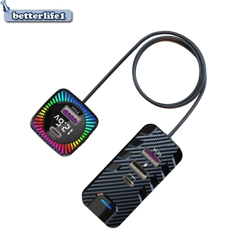 Btm ที่ชาร์จ USB C Type C 5 พอร์ต พร้อมสายเคเบิล 150 ซม. หลายพอร์ต สําหรับโทรศัพท์ แท็บเล็ต ...