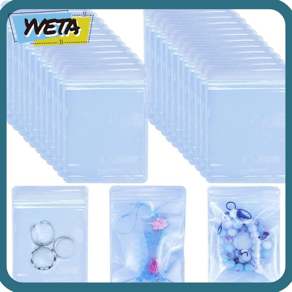 Yveta ถุงซิปล็อค Pvc ขนาด 7*10 ซม. สีฟ้าอ่อน สําหรับใส่เครื่องประดับ บรรจุภัณฑ์ | Shopee Thailand