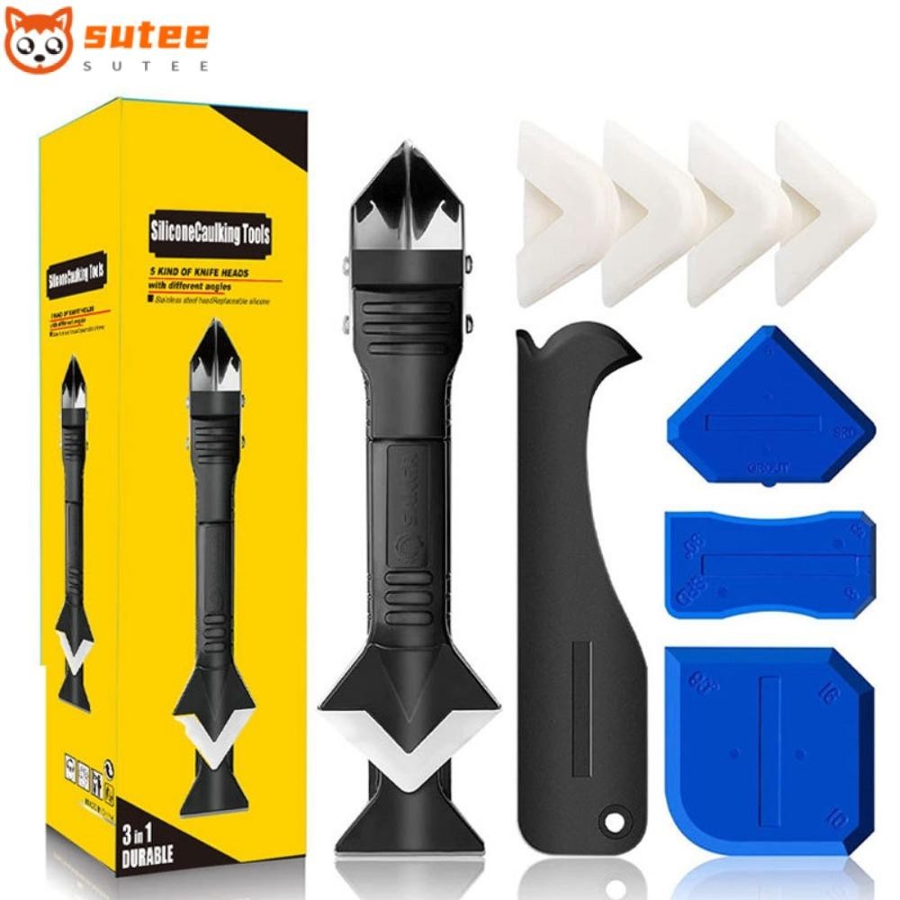 Sutee ชุดเครื่องมือขูดยาแนว ซิลิโคน สเตนเลส สําหรับซ่อมแซมยาแนว ...