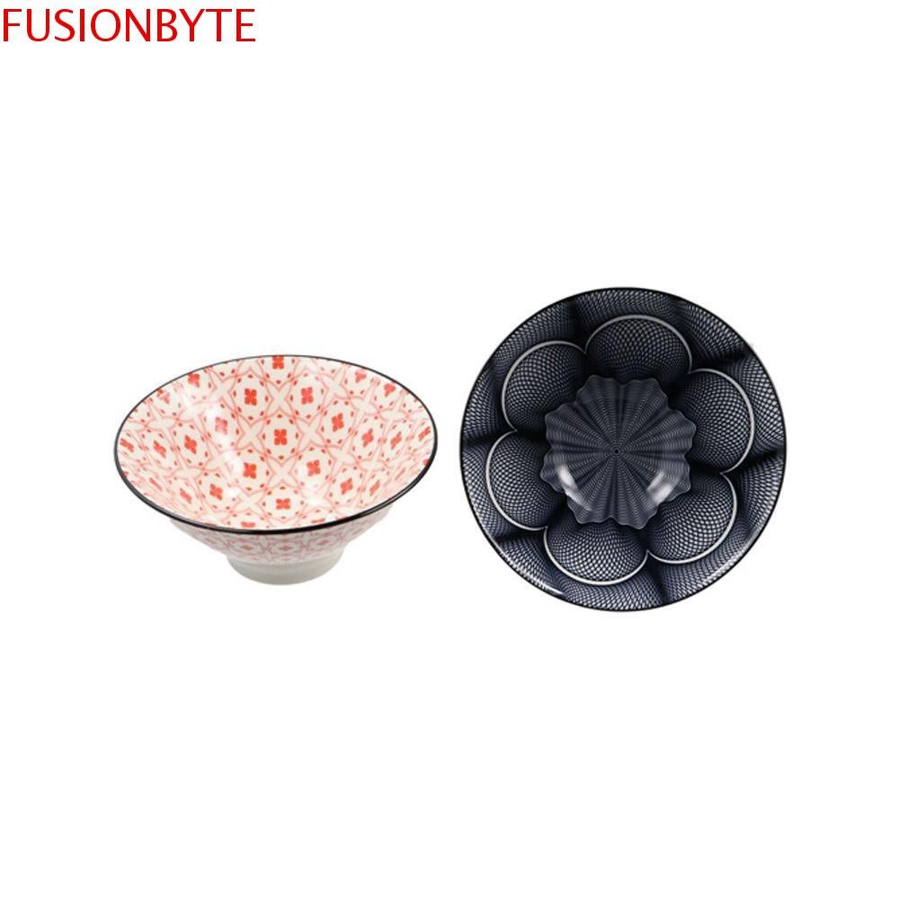 Fusionbyte ชามข้าวญี่ปุ่น, เซรามิคสไตล์นอร์ดิกชามซุปขนาดเล็ก, กันลื่น 5.5 นิ้ว Underglaze ...