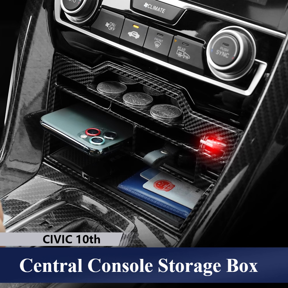 Honda Civic Fc 2016-2020 10th Central Console Storage Box พร้อมพอร์ต ...