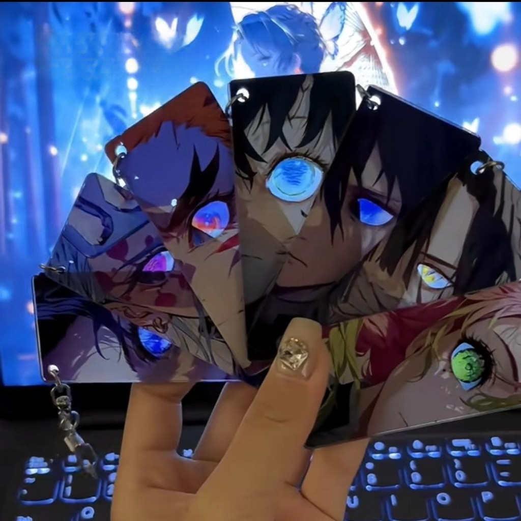 Demon Slayer Eye อะนิเมะพวงกุญแจผู้หญิง Tokitou Muichirou อะคริลิค Key ...