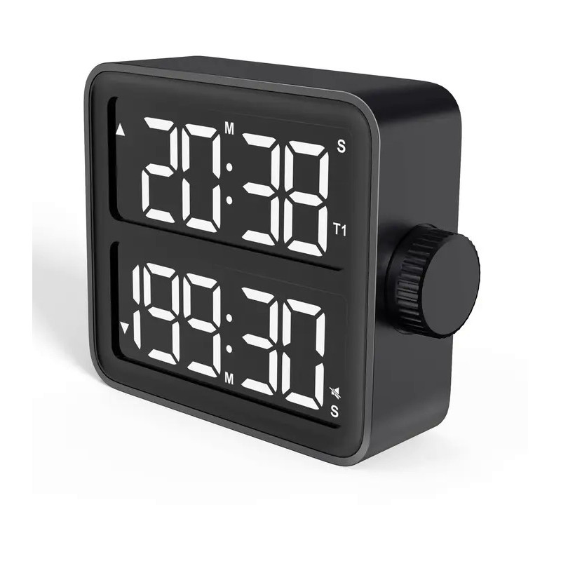 LED Digital Kitchen Timer Dual Channel Countdown Stopwatch Kitchen Timer Electronic Magnetic ...