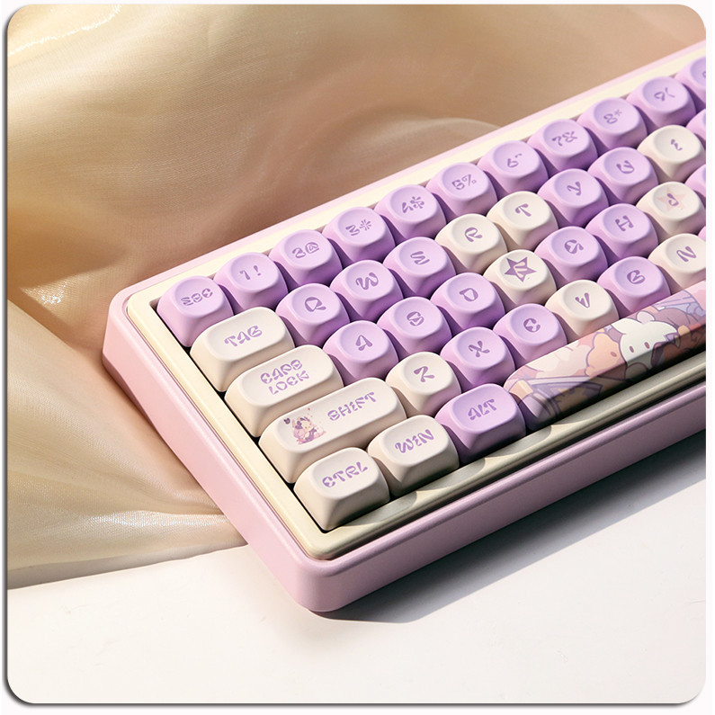 ปุ่มกดคีย์บอร์ด PBT moa Lolita Bunny Big-eyed Frog Butter Candy Rainbow ...